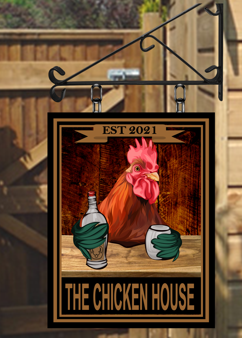 The Chicken House Swinging Custom made Hanging Pub – BarSigns UK