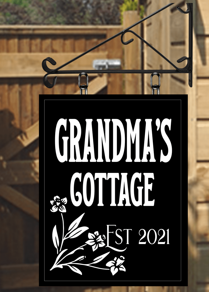 Grandma's Cottage Swinging Custom made Hanging Pub – BarSigns UK