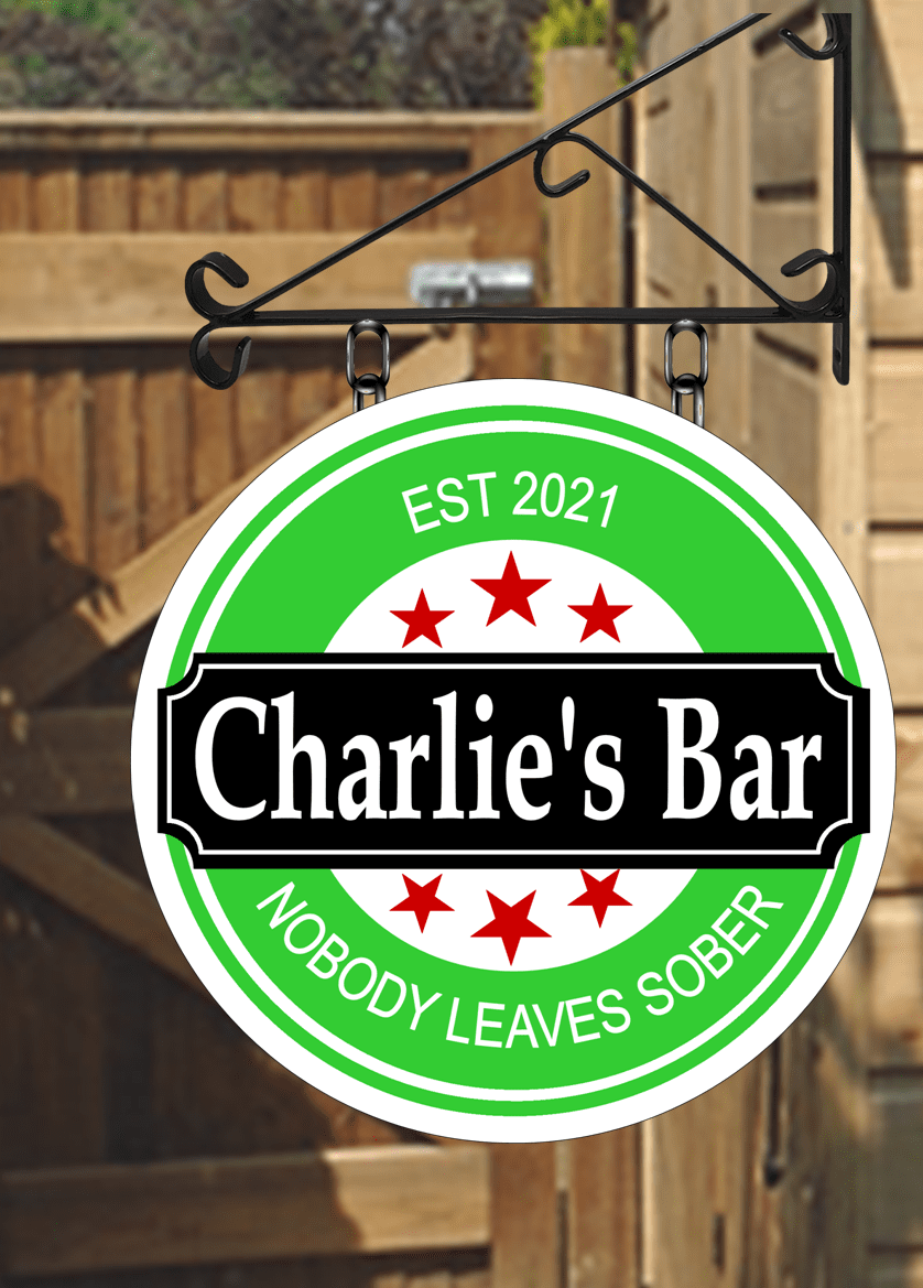 Personalised Circular design Personalised – BarSigns UK