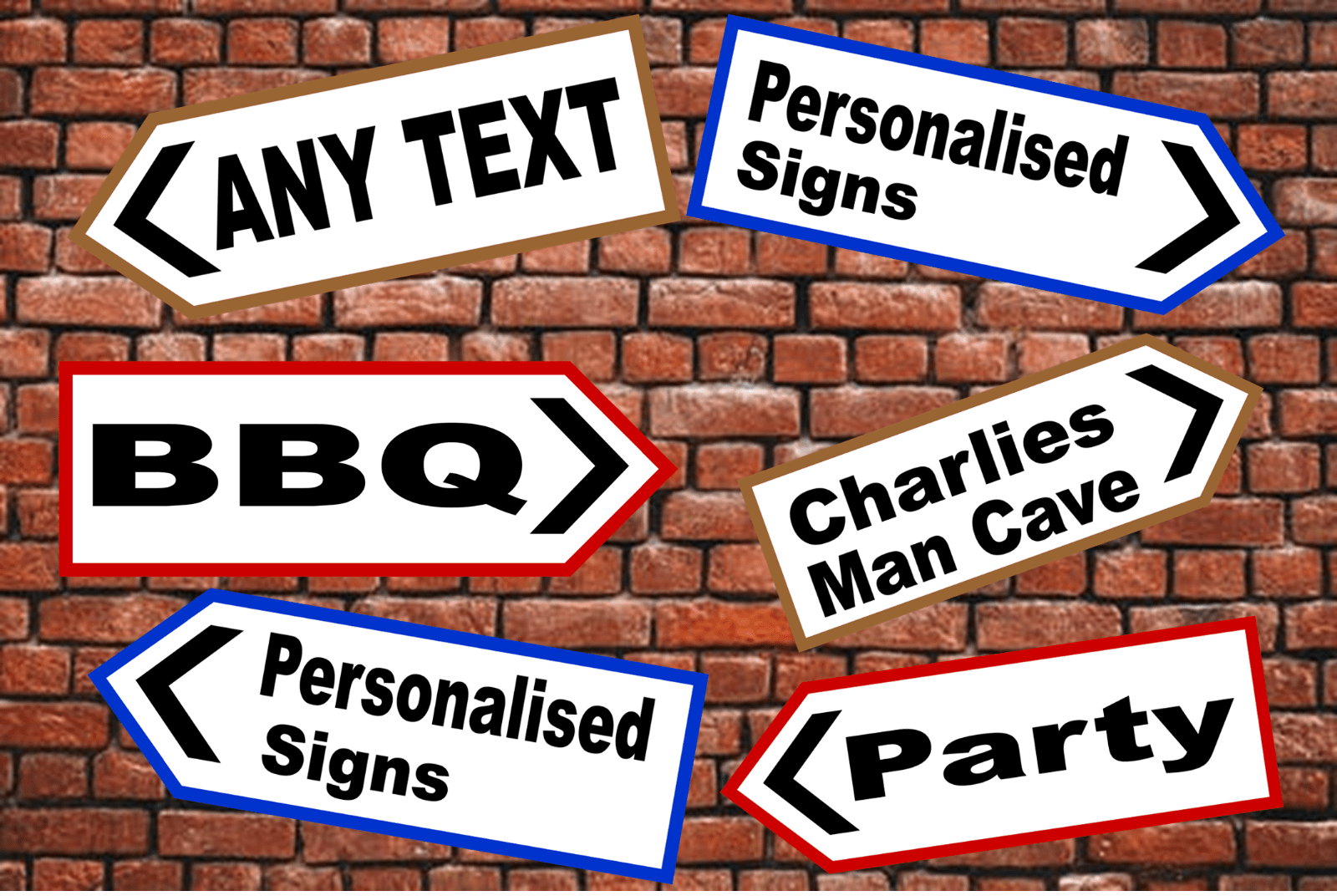 Personalised UK Arrow Sign Metal Wall Plaque – BarSigns UK