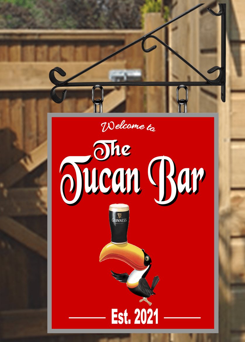 The Tucan Bar guinness Personalised Swinging – BarSigns UK